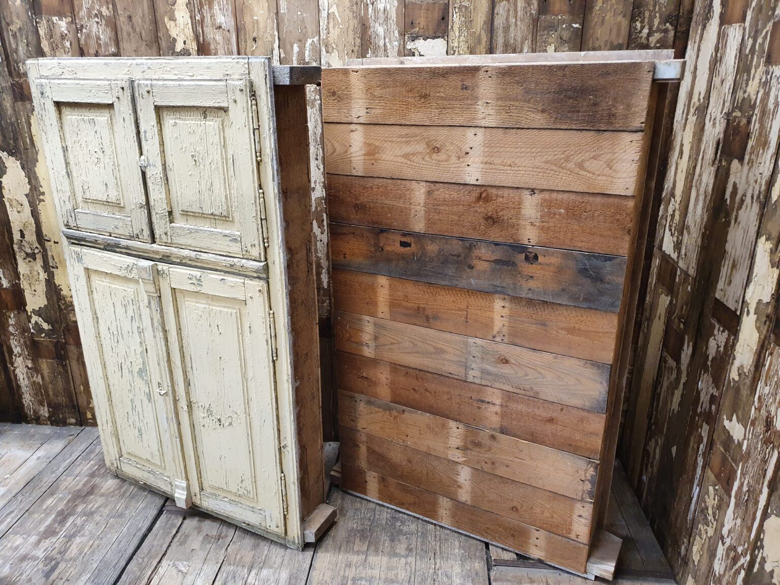 Chippy Paint Pantry Cupboards